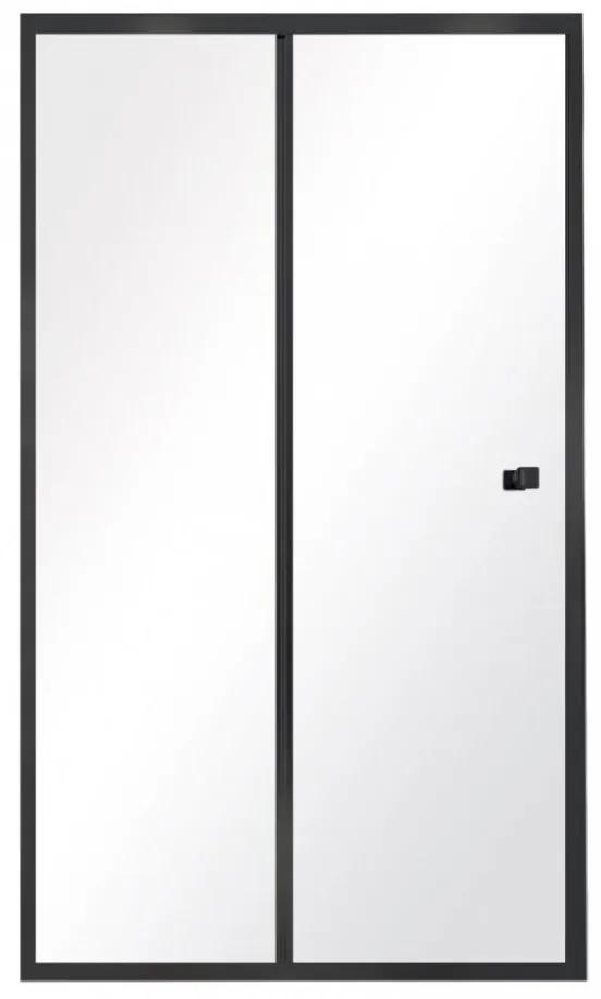 BESCO Sprchové dveře DUO SLIDE BLACK BARVA rámu - Černá, Rozměr A - 110 cm, Rozměr C - 195 cm, Směr zavírání - Univerzální Levé / Pravé, Výplň - Čiré bezpečnostní sklo - 6 mm BCDUOSL11BC