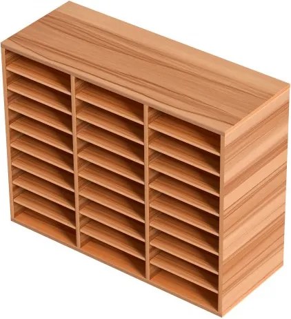 Organizér na dřevěnou literaturu Třídič na papír Držák na ukládání papíru 27 slotů