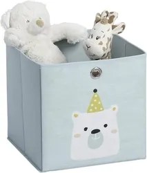 Dětský Úložný box Icebear, flísový, světle modrý