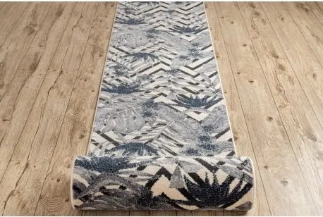 Běhoun HEOS 78540 krémový / modrý LISTY DŽUNGLE