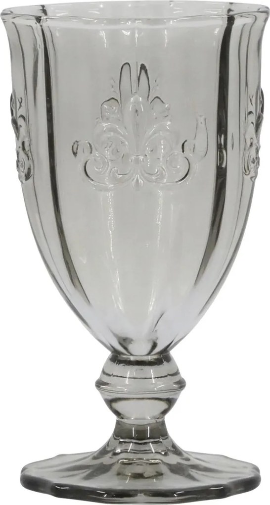 Šedá sklenice na víno Saint-Émilion s dekorem – Ø 9*16 cm / 350ml