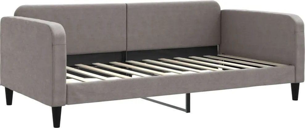 Válenda s přistýlkou a matracemi taupe 100 x 200 cm textil 3196842