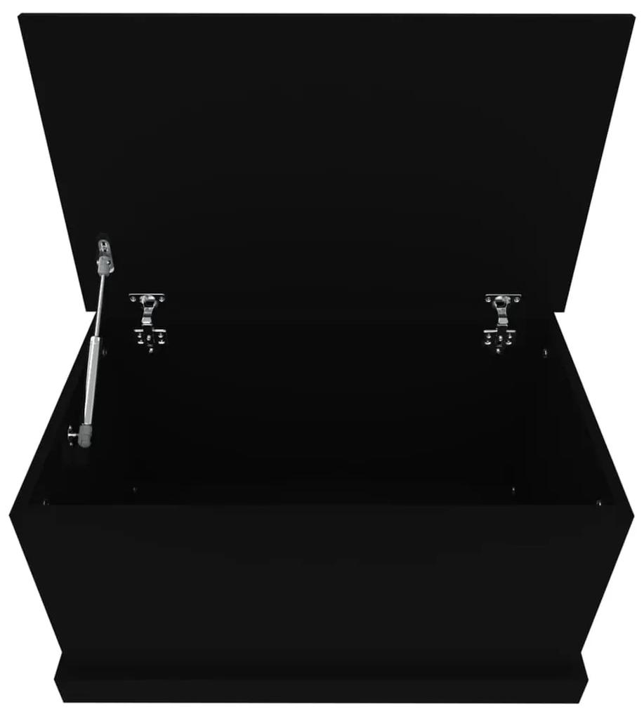 Úložný box černý 70 x 40 x 38 cm kompozitní dřevo - Default Title