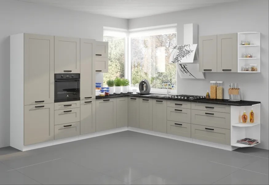 Kuchyňská skříňka LUNA 60x60 GN-72 2F (90°) korpus: bílá, barva dvířek: bílá