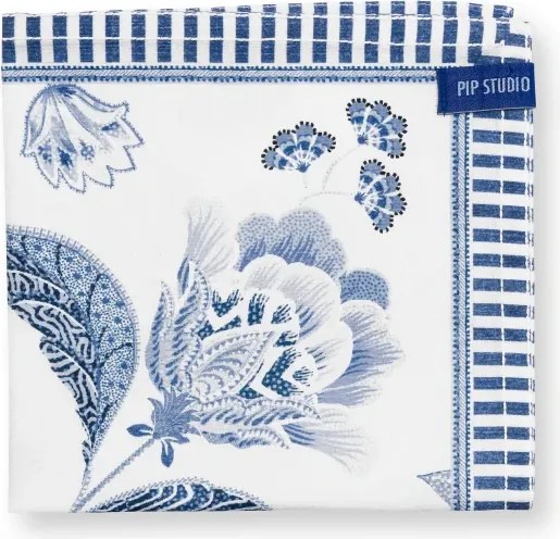 Pip Studio Royal set 4ks látkových ubrousků 40x40cm, modrý (Látkové ubrousky)