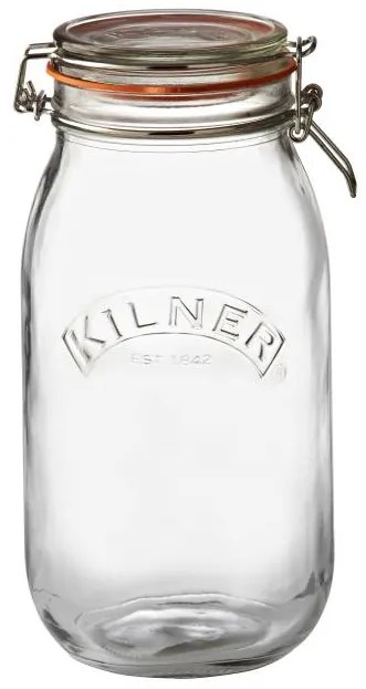 Kilner kulatá zavařovací sklenice s klipem 2,0 l