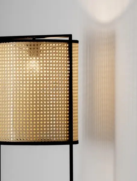 LED přírodně-černá stojací lampa Erto