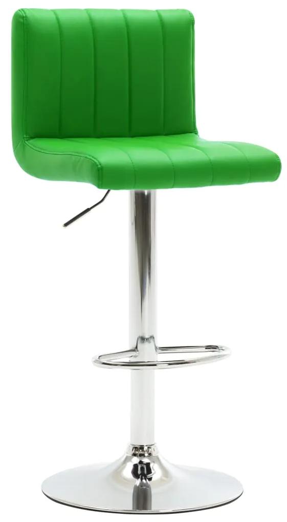249739 vidaXL Barová stolička zelená umělá kůže