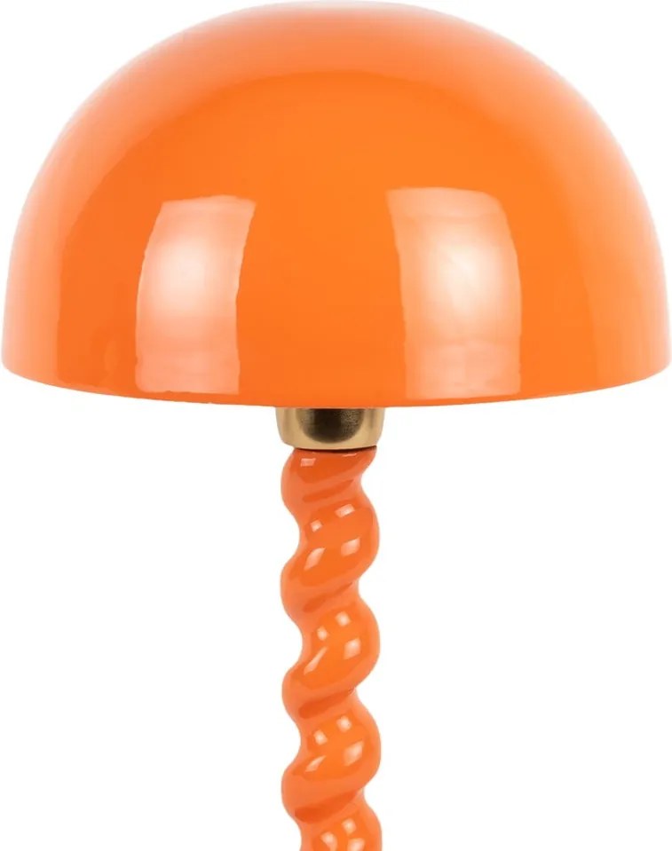 Oranžová stolní lampa s kovovým stínidlem (výška 39 cm) Prisa – Leitmotiv