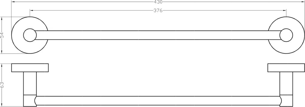 Sapho XJ438 držák ručníků 376 mm magnetický