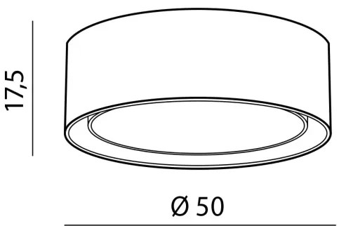 Minimalistické stropní svítidlo Milo černé