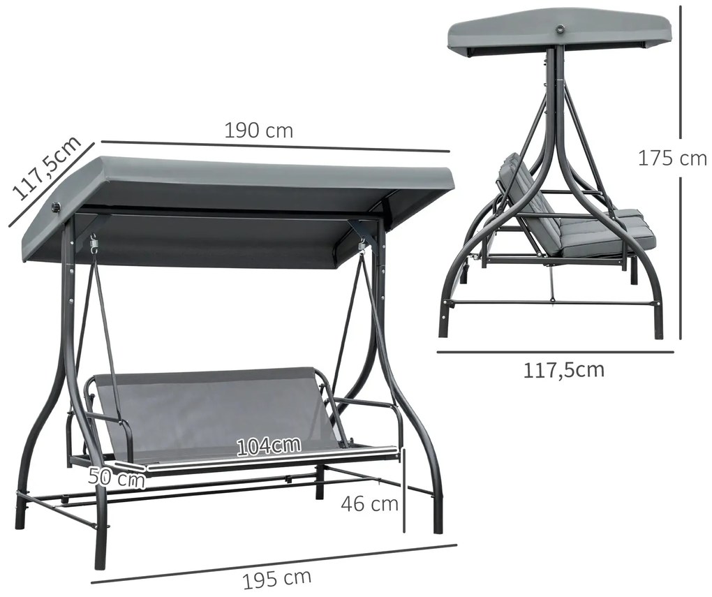 MM Handel Zahradní houpačka 2W1