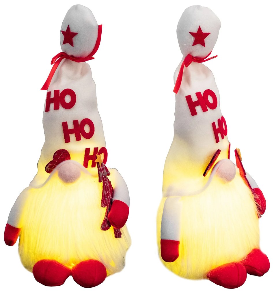 Tutumi - LED vánoční trpaslík 36cm YX058, bílá, CHR-09507