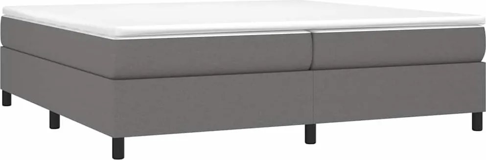 Rám postele s boxspringem tmavě šedý 200 x 200 cm textil 3120887