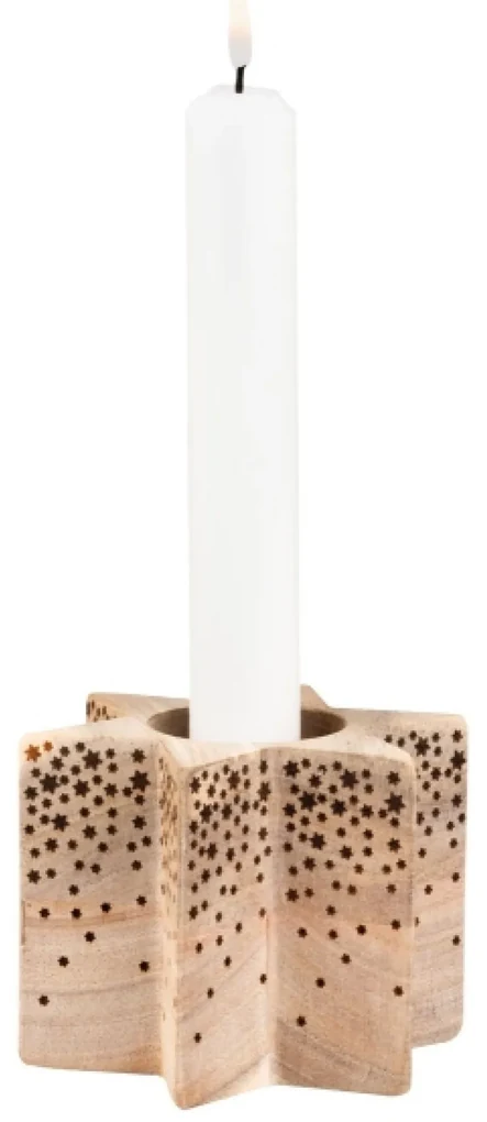 Räder Dřevěný hvězdicový svícen WOOD STAR | BIANO
