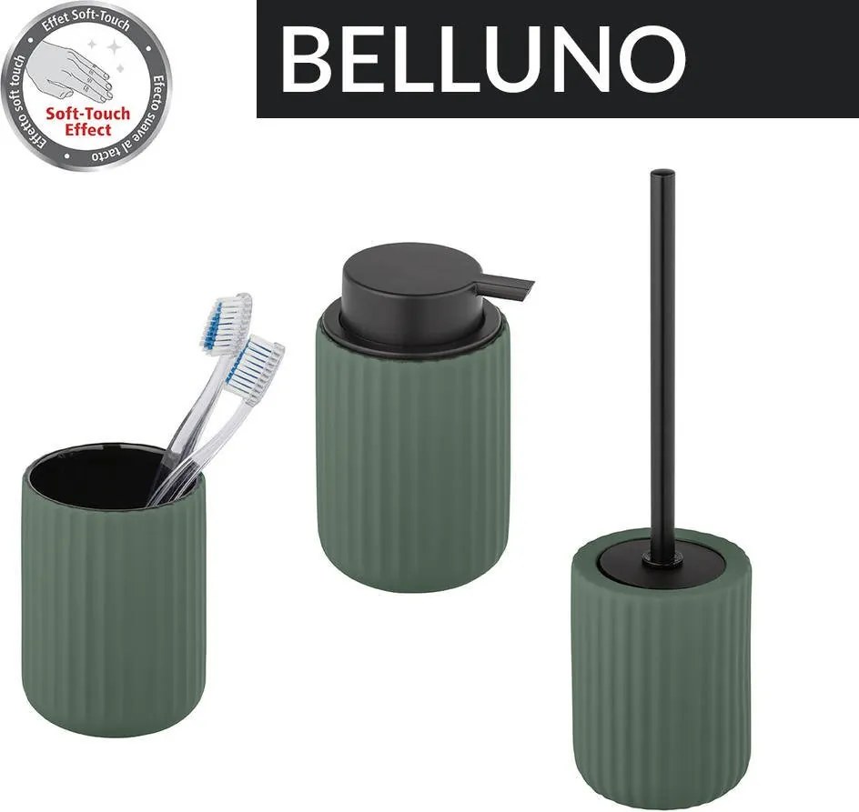 WC kartáč BELLUNO, keramika, zelená, Wenko