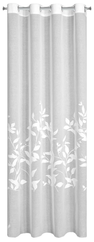ZÁCLONA NA KROUŽCÍCH ESTELLA 140X250 CM LISTY