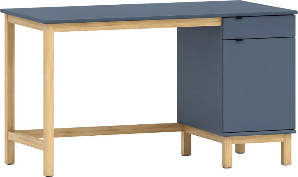 Psací stůl MODEL se šuplíkem a skříňkou do dětského pokoje Zvolte barvu: Světle modrá s bílým úchytem, Zvolte rozměr: 120x60 cm, Zvolte stranu: Levá