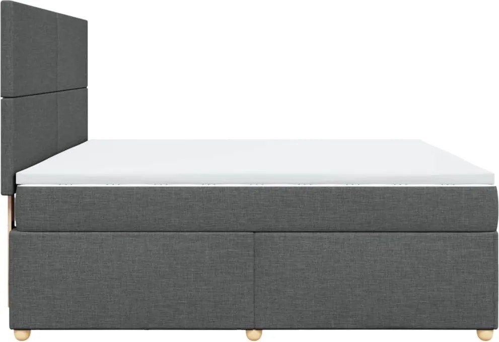 Box spring postel s matrací tmavě šedá 180x200 cm textil 3293653