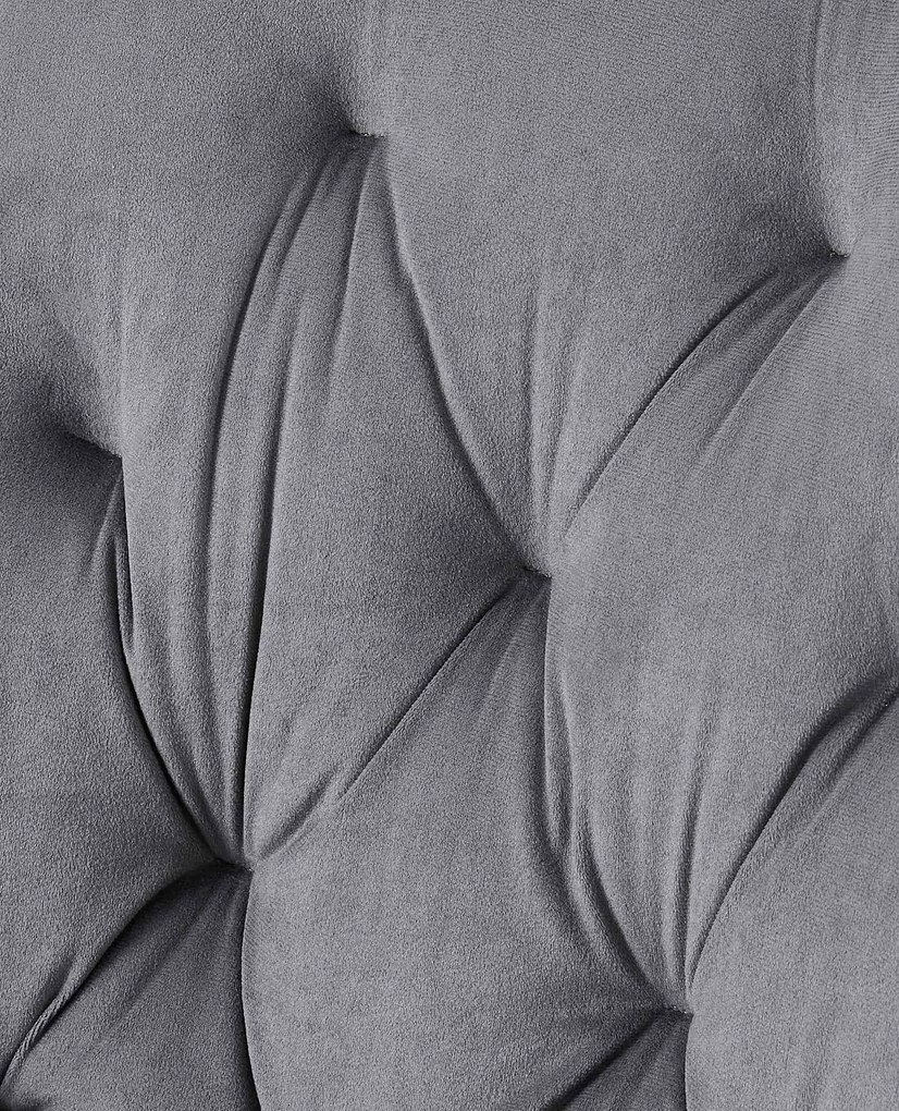 Sada 2 jídelních židlí Wallace samet – tmavě šedá