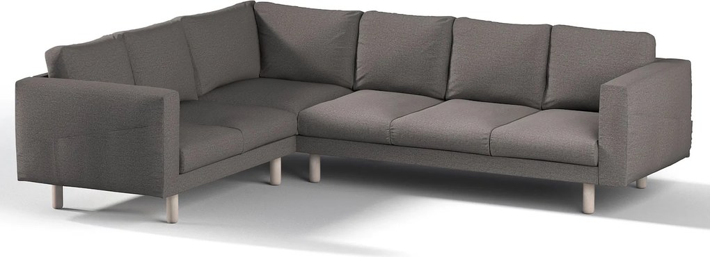 Potah na pohovku IKEA Norsborg rohová 5-místná barva šedá látka pletený vzor