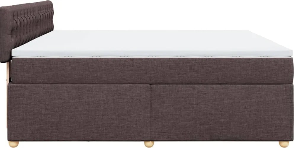 Box spring postel s matrací tmavě hnědá 180x200 cm textil 3286769