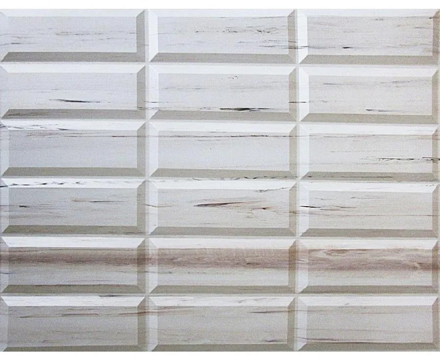 Obkladové panely 3D PVC 13, rozměr 440 x 580 mm, obklad krémový dekor Travertin, IMPOL TRADE