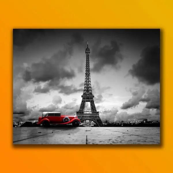 Plakát - Eiffelovka s autem