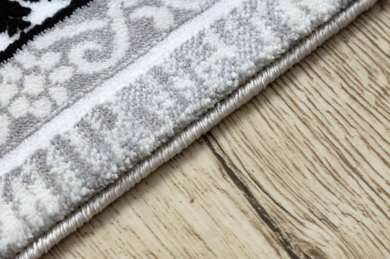 Dywany Łuszczów, Kusový koberec Gloss 8490 52 Ornament ivory/grey, 80x150, šedá, chodba / předsíň