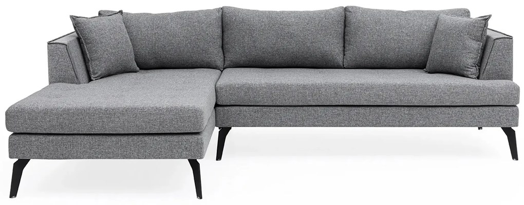 Hanah Home Rohová pohovka BOBO světle šedá levá