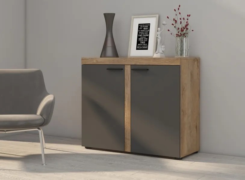 Stolarz komoda RUMBA grafit 2F