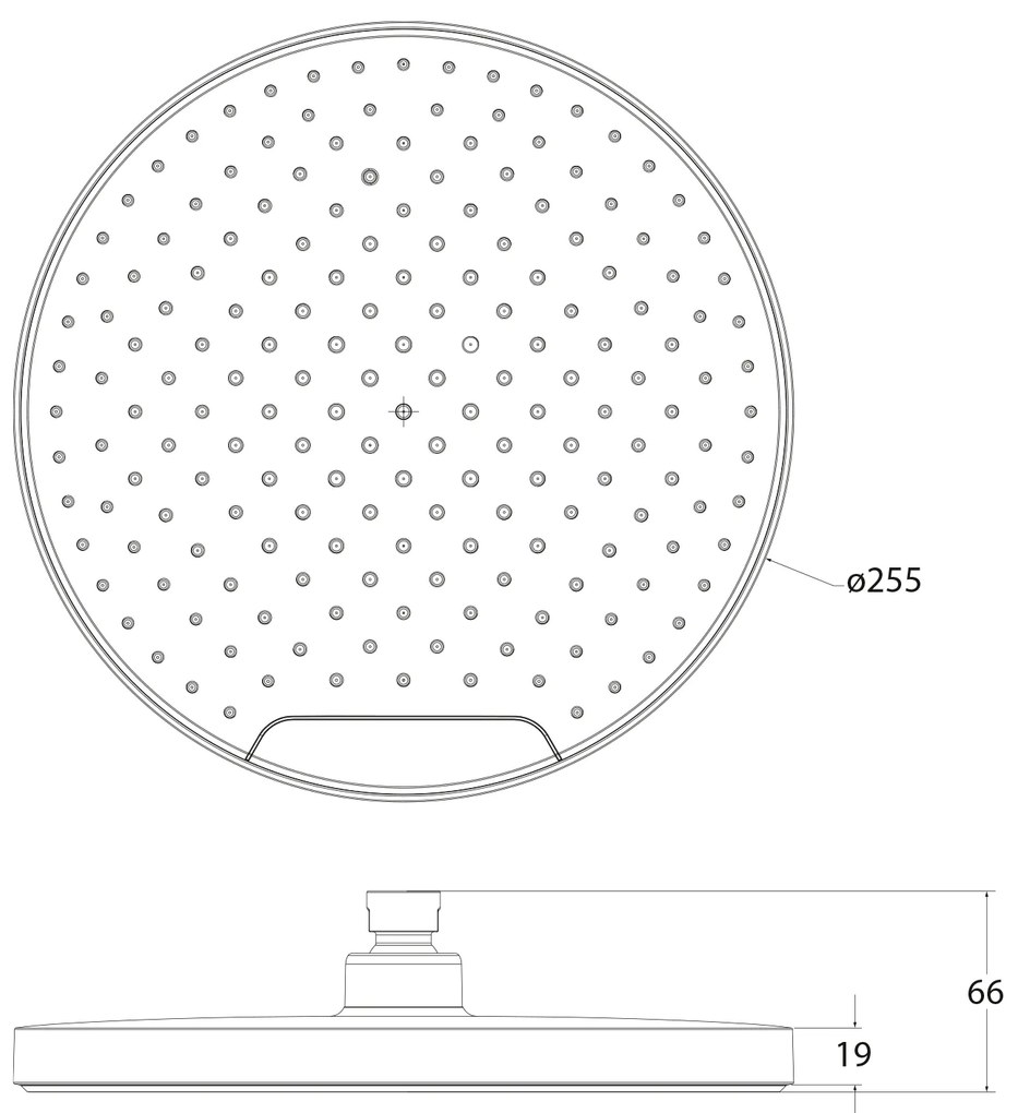 Sapho Sapho, Hlavová sprcha, průměr 255mm, ABS/chrom, SK151
