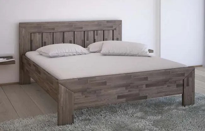 Lucatec Dřevěná postel Orlando lux 200x120 Jádrový buk