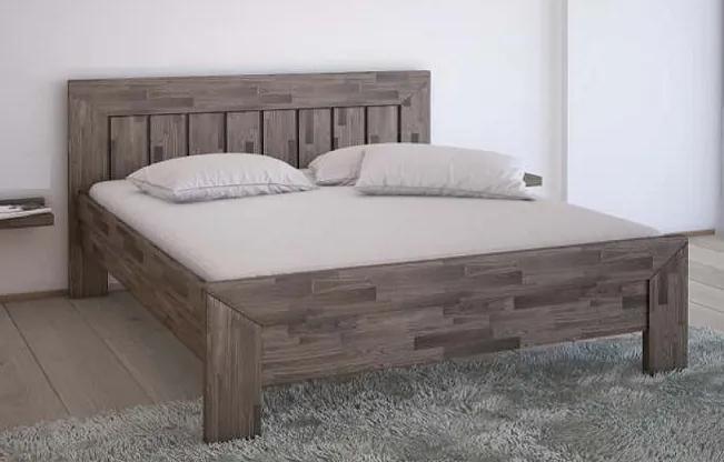 Lucatec Dřevěná postel Orlando lux 200x180 Jádrový buk