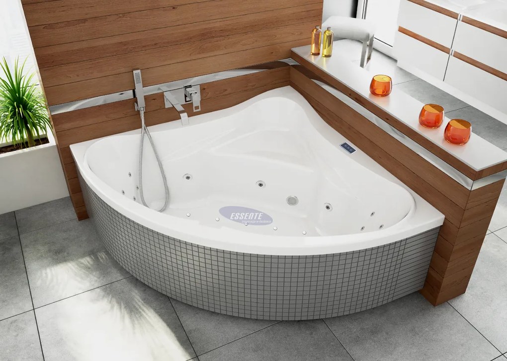 Essente ExclusiveLine IVEA 125x125  rohová symetrická hydromasážní 125 × 125 cm HYDROMASÁŽNÍ SYSTÉM: BASE