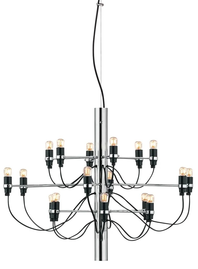 Flos 2097-18, luxusní chromový lustr, 18x15W E14 čirá, prům. 69cm, výška 51cm