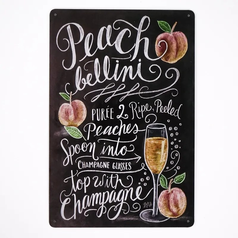 Kovová cedule Peach bellini