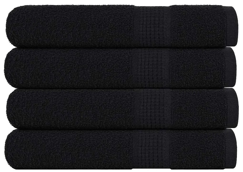 Ručníky FROGN 4 ks černé 100x200 cm 360 g/m² 136963