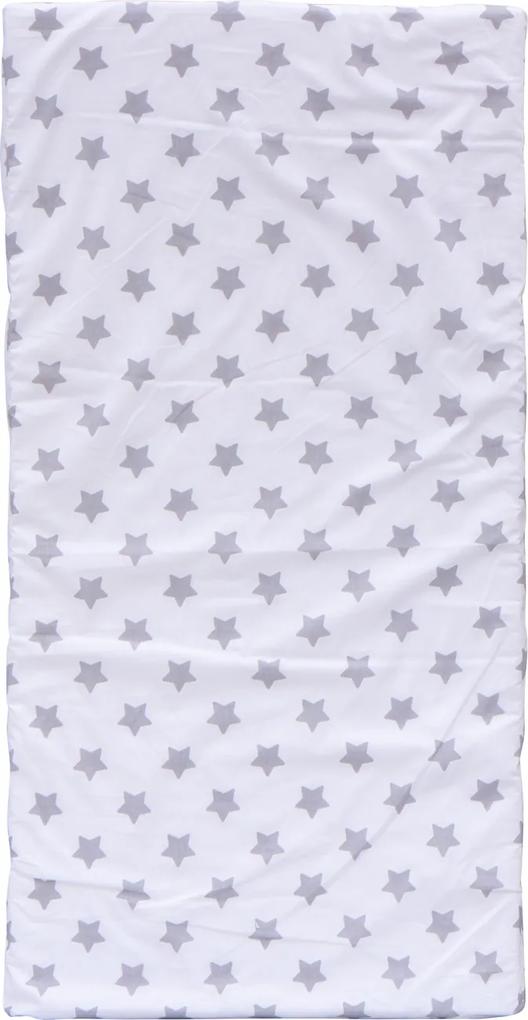 Molitanová matrace do postýlky Scarlett Hvězda - bílá, 120 x 60 x 6 cm