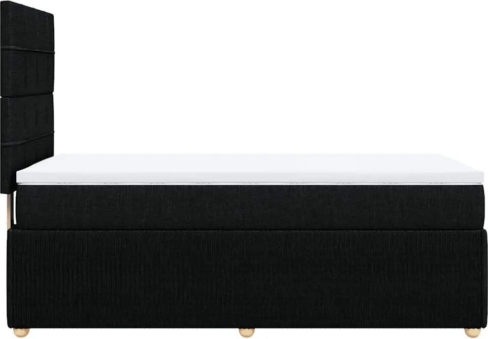Box spring postel s matrací černá 100 x 200 cm textil 3291969