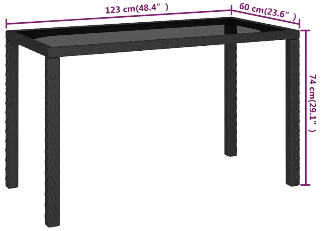 vidaXL Marketos 6dílný zahradní jídelní set s poduškami polyratan černý