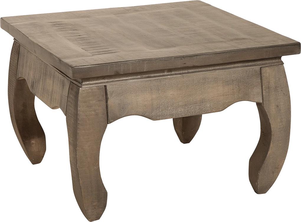 Noble Home Konferenční stolek COUNTRYSIDE, 60 cm, mango, šedá