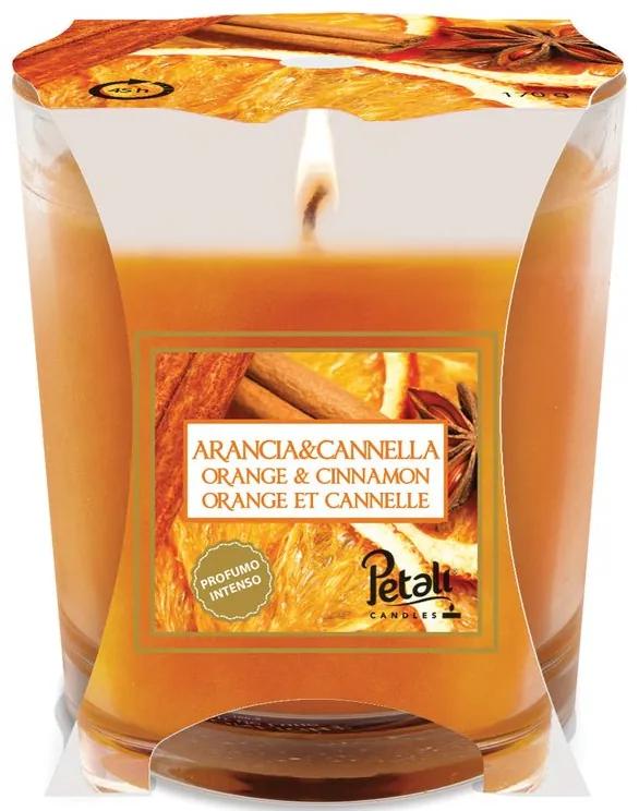 PETALI vonná svíčka ve skle Orange & Cinnamon - hoření 45h