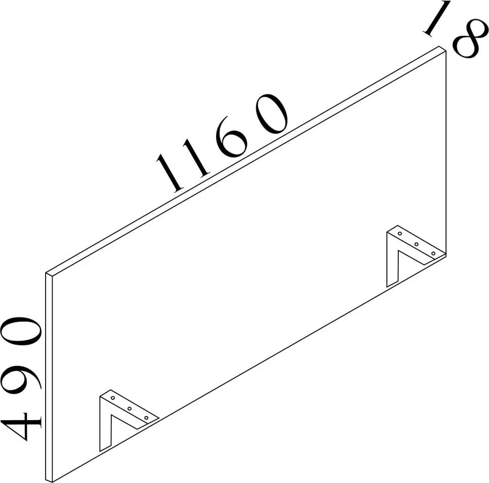 Paraván Visio LUX 116 cm, dub