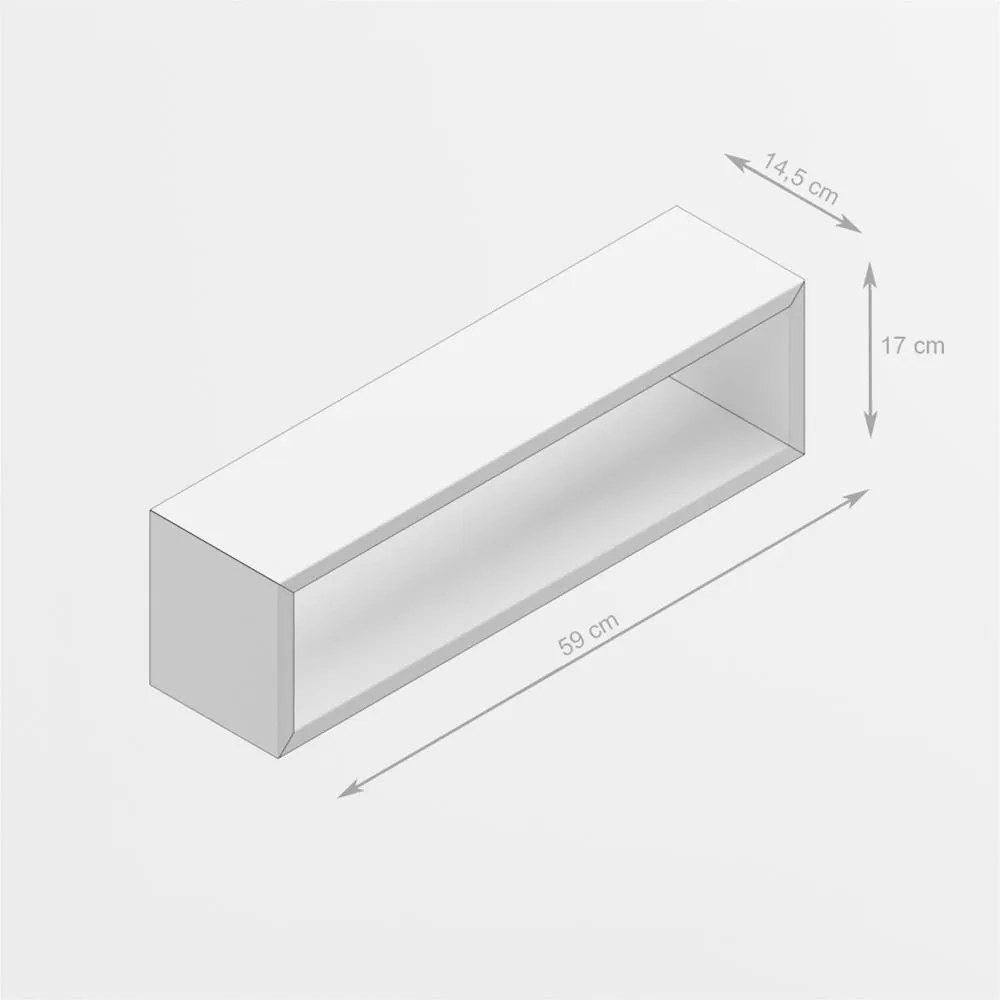 Mobili Fiver Sada 4 nástěnných krychlových polic LACOPO 17x59x14,5cm,tmavěhnědá