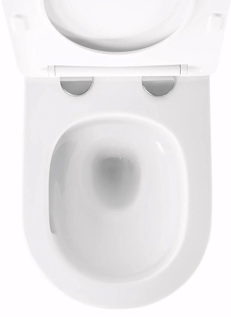 Rea Tito, závěsná WC mísa 495x360x355 mm, Tornado NFQ + WC sedátko s pomalým zavíráním, bílá lesklá, REA-C6800