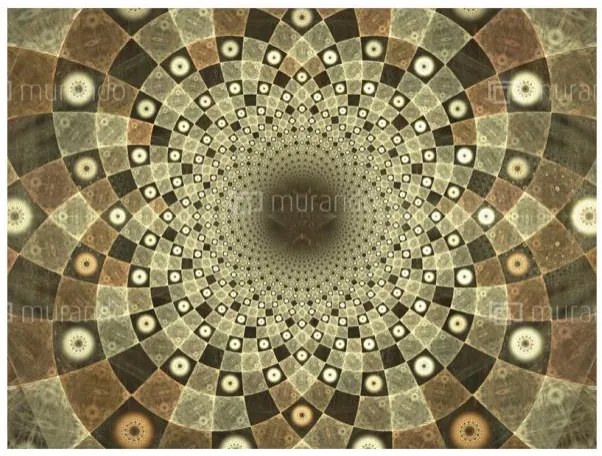 Tapeta hnědá mozaika (150x116 cm) - Murando DeLuxe