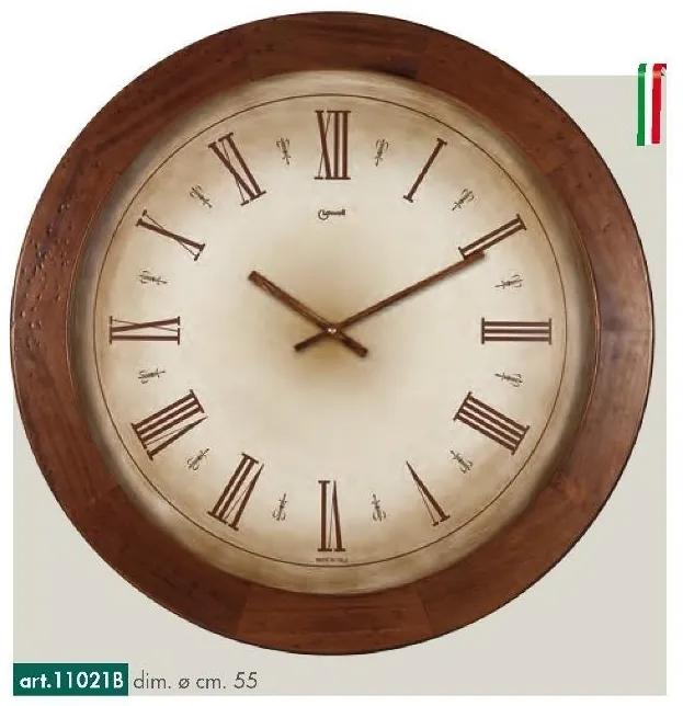 Dřevěné nástěnné hodiny 11021B Lowell Prestige 55cm