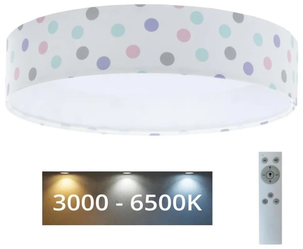 BPS Koncept | LED Stmívatelné svítidlo GALAXY KIDS LED/24W/230V puntíky pestrobarevná + DO | BS0560