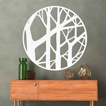 Designová dřevěná dekorace květinový ornament | SENTOP HDF0376